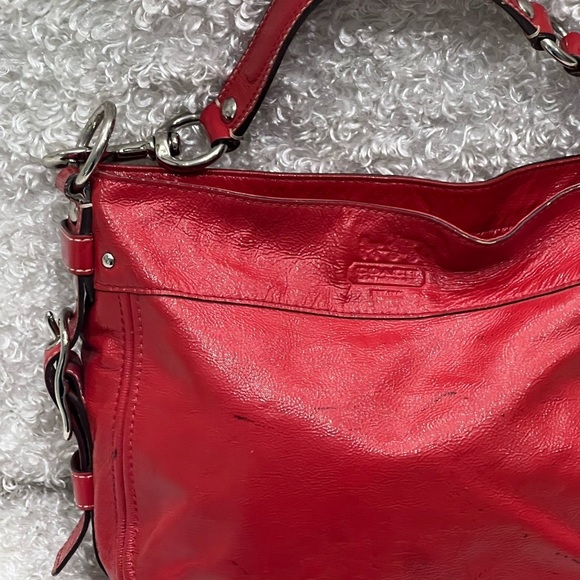 Coach | Bags | Coach Zoe Red Patent Leather Purse 2735 | Poshmark